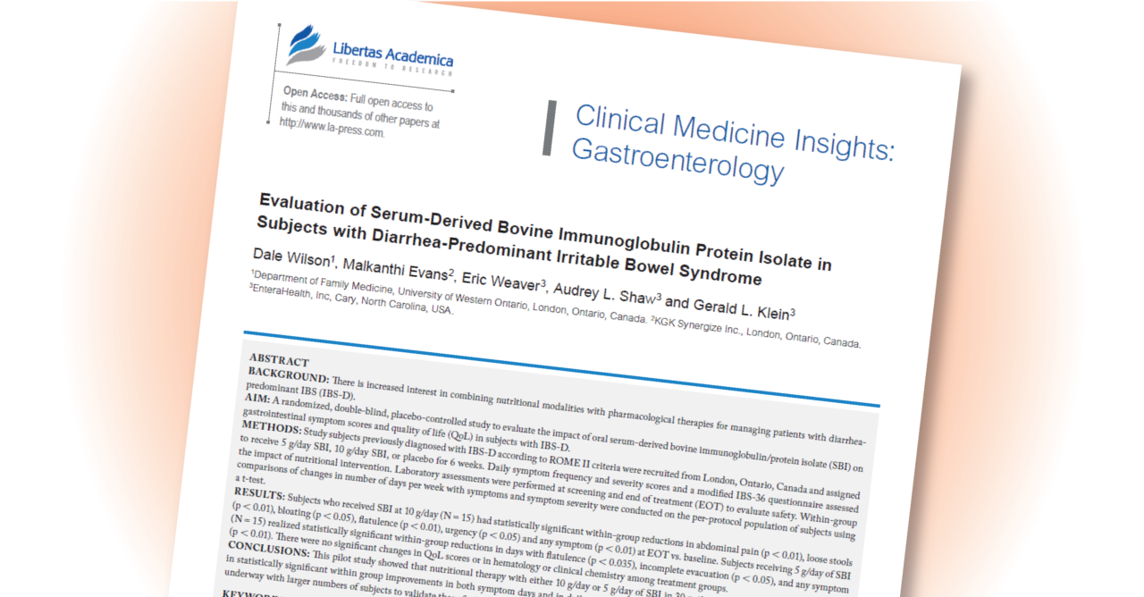 EnteraGam® IBS-D Clinical Study Results - EnteraGam